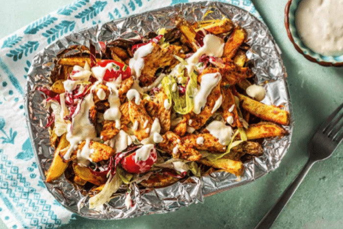 Gyros de poulet façon kebab et vinaigrette au lait ribot - Kiss My Chef