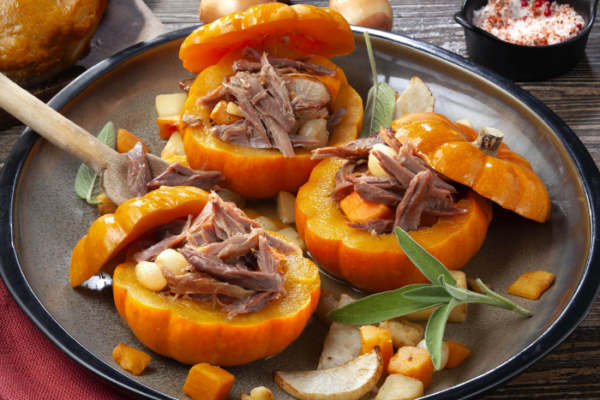 Mini potirons farcis au confit de canard - Kiss My Chef