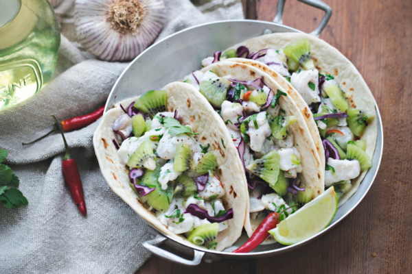 Tacos de ceviche de cabillaud au kiwi - Kiss My Chef
