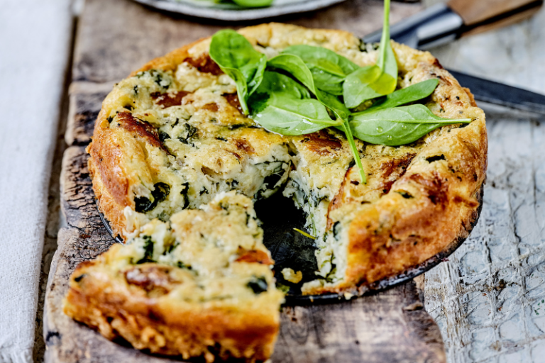 Quiche sans pâte aux épinards et truite fumée - Kiss My Chef