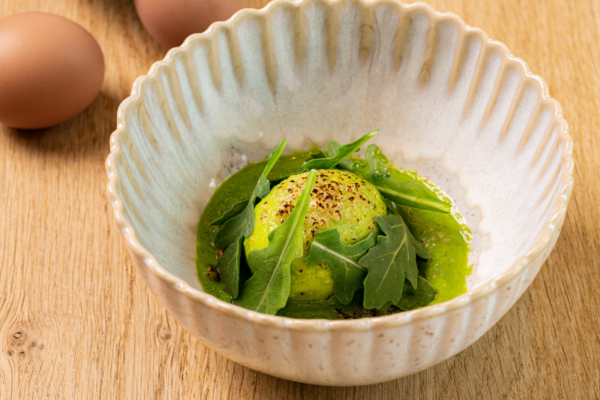 Oeuf mollet au vert, gratiné au Parmesan - Kiss My Chef