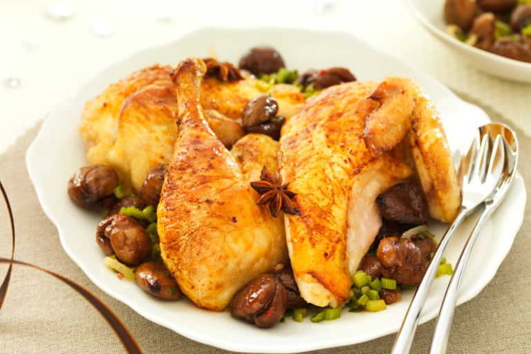 Poularde aux marrons confits et épices - Kiss My Chef